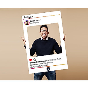 Photo Frame Cutout, Great for Birthday, Graduation, Bridal Shower Events, Social Media Template, Customize with Your info 2 Sizes to Choose