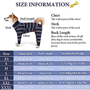 Dog Recovery Suit After Surgery, Anti-Licking Pet Surgical Clothes Abdominal Wounds, Alternative E-Collar Cone, Professional Post-Operative Onesie, Puppy Long Sleeve Pajamas Prevent Shedding Hair