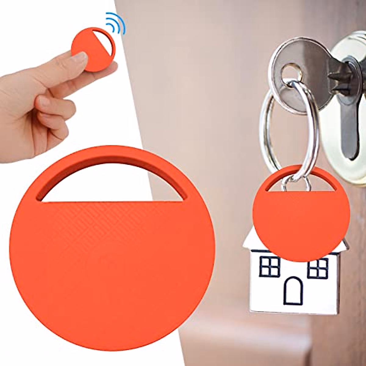 Round Bluetooth 4.0 Locator Mini Mobile Key Finder, Anti Kids Loss Portable Hidden GPS Tracking Device for Pet Key Wallet Tracking