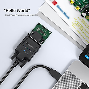 DriverGenius USB to Serial RS232 DB9 Adapter Cable with 9 x LED Indicators - Prolific PL2303 - Compatible with Windows 11, macOS Sequoia 15.1.1, Linux (USB232A-E-A, 3ft/1m)