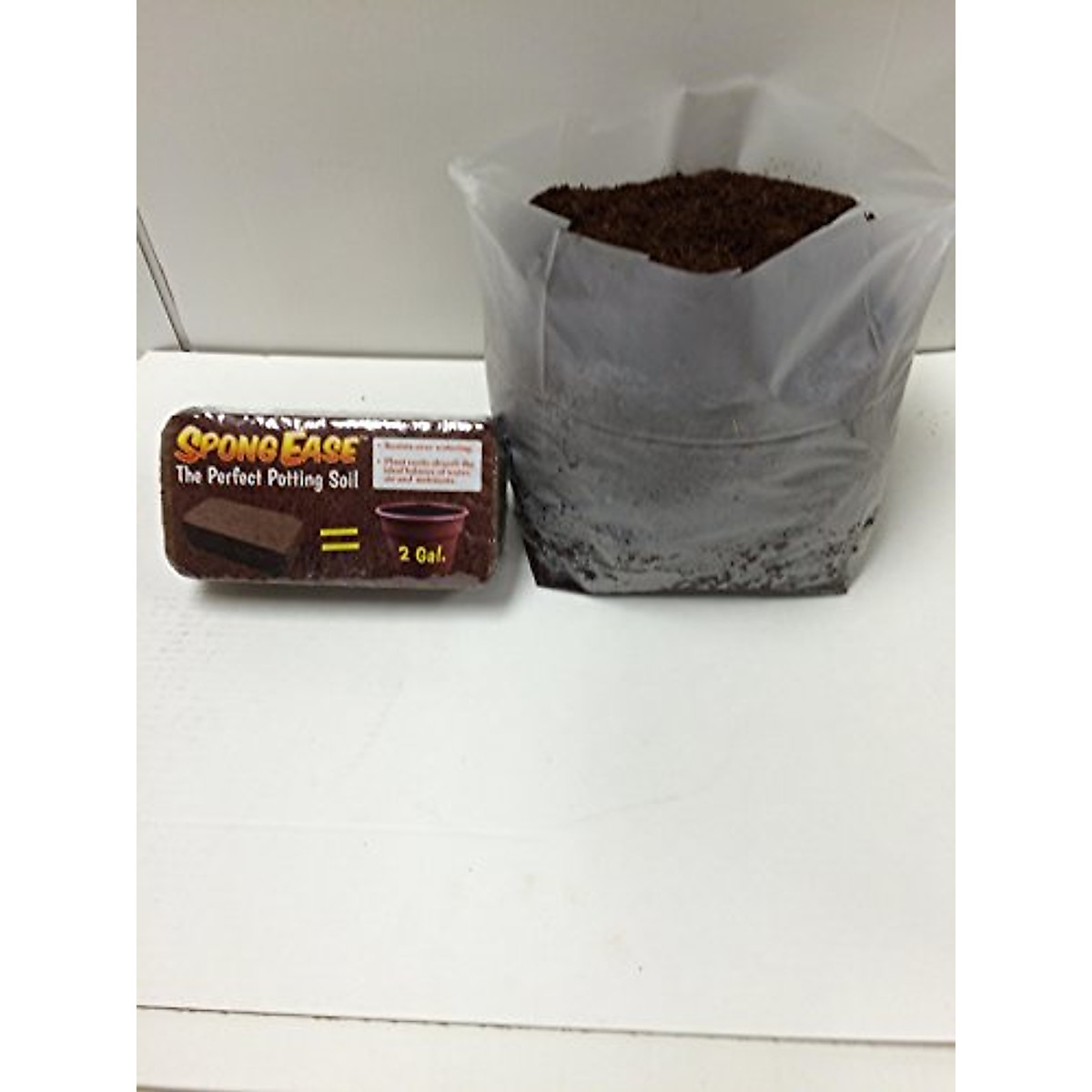SpongEase Pro Coco Coir Brick - Each brick makes 2 Gallons Organic Coco Coir Potting Soil for All Plants, Cuttings, Seedlings and Seeds (650 gm)