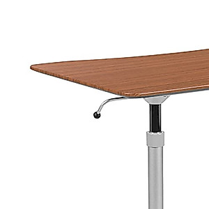 Flash Furniture Merritt Sit-Down, Stand-Up Cherry Computer Ergonomic Desk with 37.375"W Top (Adjustable Range 29" - 40.75")