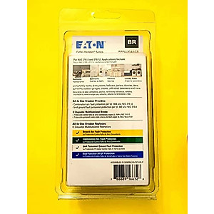 Cutler-Hammer Eaton BRN120A1CS BR 20A 120V 1-Pole Arc Fault/Ground Fault Circuit Breaker, Black