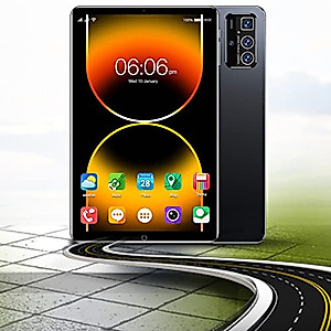 10.1-inch Tablet Computer 10-core Android 12.0 Ultra-Thin Hd Screen Learning Game Video Office Tablet Supports Double Sim Communication Function 3800mah Battery (Black)