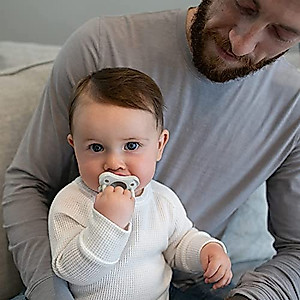 Dr. Brown's Natural Flow® Anti-Colic Options+™ Narrow Glass Baby Bottle Starter Set with Silicone Sleeves,Brush and Soft 100% Silicone HappyPaci™ Pacifier for Newborns