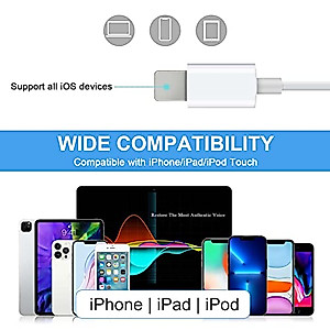 XNMOA Wired Earbuds for iPhone 14 13 12 11 Pro Max with Mic, in-Ear Wired Earphones with Stereo Bass,Wired Headphones for iPhone with Volume Control&Support Call,Support All iOS,White