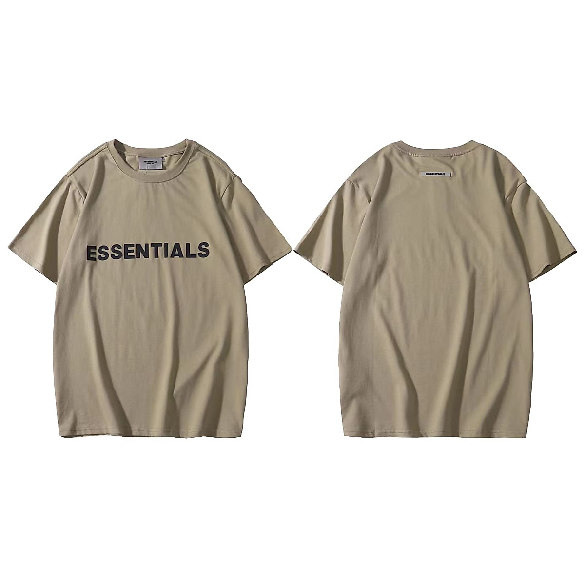 Wenorgesa Unisex Letter Print Hip Hop Shirts Classic Couples Tee Tops