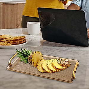 MYCENSE Serving Tray Exquisite Nordic Creative Multi-Function Kitchen Fruit Dessert Tray Bar Pub Serving Board Tray, Brown