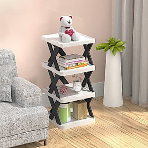 7 Tiers Small Shoe Rack,Narrow Vertical Free Standing Shoe Tower,Space Saving Furniture Shoe Storage Organizer for Corner,Entryway,Door,Hallway,Closet,Bedroom,Stable in Structure and Stackable,Black