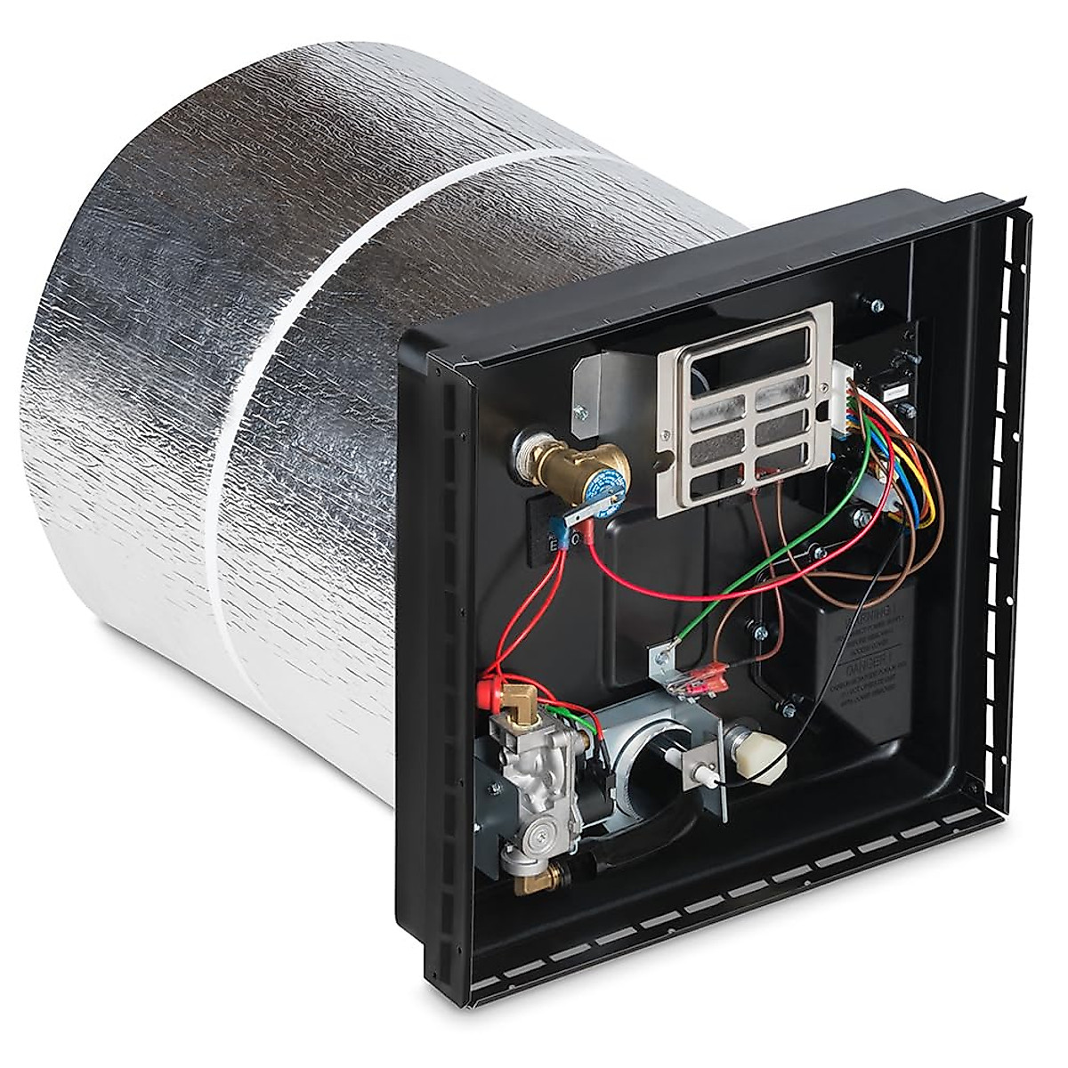 Dometic WH-16GEA RV Gas and Electric Water Heater - 16 Gallon Silver Burner-Quick Heating Burner System for Indoor Installation