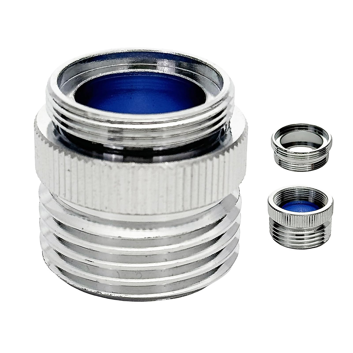 XINTONG - Faucet Adapter with Aerator, Faucet To Garden Hose Adapter, Kitchen and Bathroom Faucet Adapter to Garden Hose, Hose Attachment to Sink with 3/4" GHT Thread, Brass Chrome