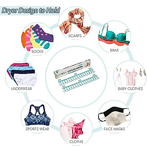 Loomey Laundry Dryer Clips, Perfect for Socks, Underwear, Small and Baby Clothes Nappy, Bibs, Sturdy Gripping Slip Resistant Clothesline Hanger, Plastic pegs for Washing line (2X17 Pins) - Cream