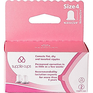 Supple Cups for Flat, Shy and Inverted Nipples (Size 4)