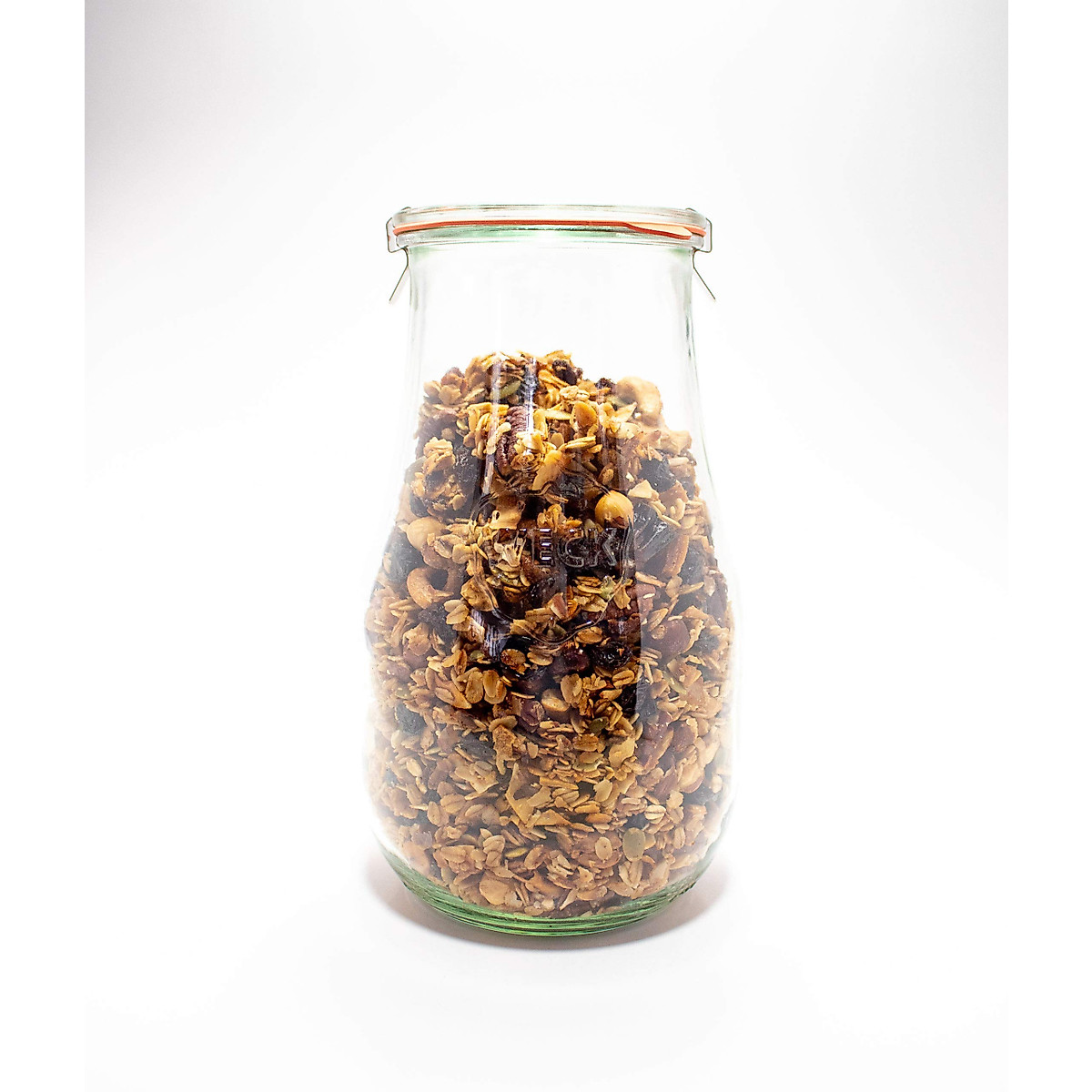 Weck Jars 91.3 Fl Oz Tulip Jars 2.5 Liter Starter Jars - Large Glass Jars for Sourdough Starter with Glass Lid Wide Mouth - (1 Jar with Wooden Lid)