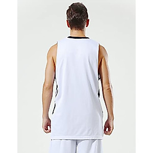 Liberty Imports Reversible Men's Mesh Athletic Basketball Jersey Single for Team Scrimmage (Black/White, Medium)