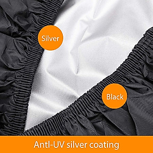 Indeed BUY Riding Lawn Mower Cover, Waterproof Tractor Cover Fits Decks up to 54",Heavy Duty 420D Polyester Oxford, Durable, UV, Water Resistant Covers for Your Rider Garden Tractor 72"L x 54"W x 46"H