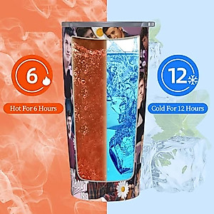 OAEWRE Nick Actors Robinson Stainless Steel Mug Insulated Tumbler Coffee Mugs with Lids and Straw Double Wall Vacuum Cup 20oz