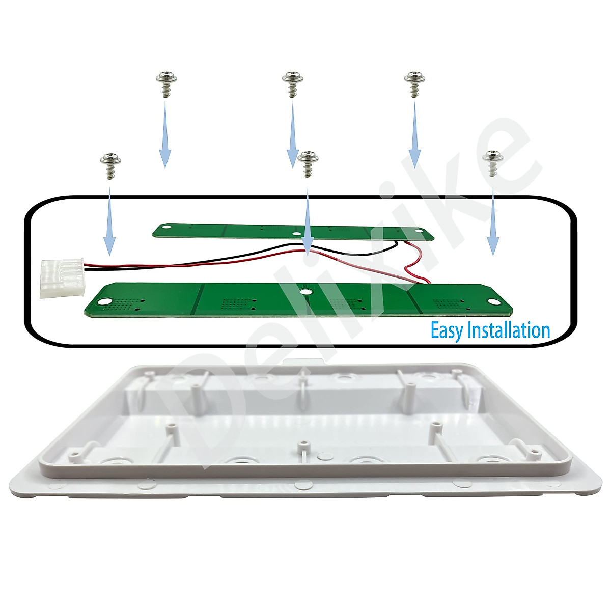 W11043011 W10866538 (Natural white light) Compatible with Whirlpool Kenmore Maytag Fridge Refrigerato LED Light(Note: This project only contains PCB light board, without shell)