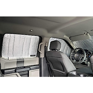 Side Window Rear Seat 2nd Row Sunshade for 2017 2018 2019 2020 2021 2022 Ford Super Duty F-250 F-350 F250 F350 - Super Crew Cab 4Dr 4Door - XL XLT Lariat King Ranch, Platinum Pickup (2pcs)