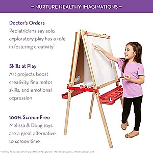 Melissa & Doug Deluxe Easel Paper Roll Replacement (18 inches x 75 feet) - 2-Pack, White