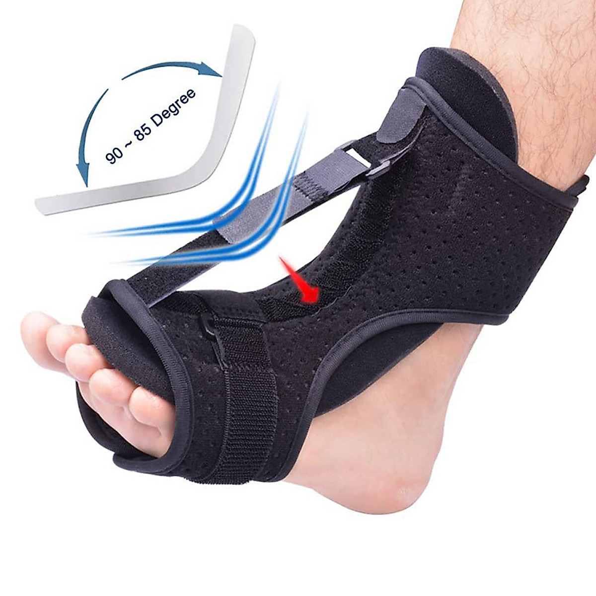 YEYSXSY Plantar Fasciitis Night Splint, Drop Foot Orthotic Brace for Effective Relief from Plantar Fasciitis, Achilles Tendonitis, Heel and Ankle Pain