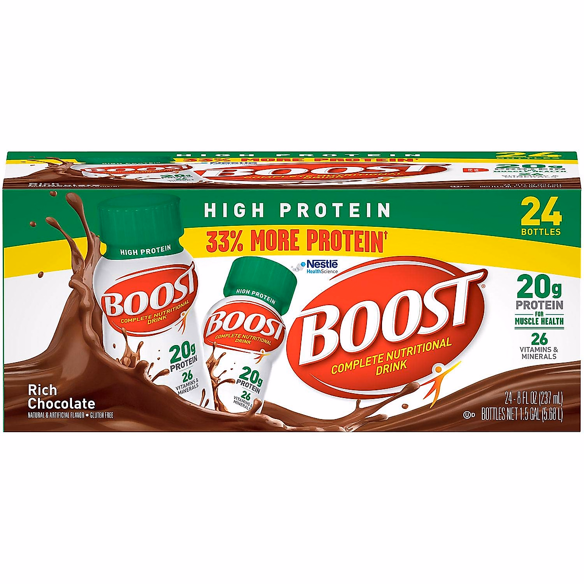 Boost High-Protein Drink, Chocolate, 24 pk./8 oz. AS