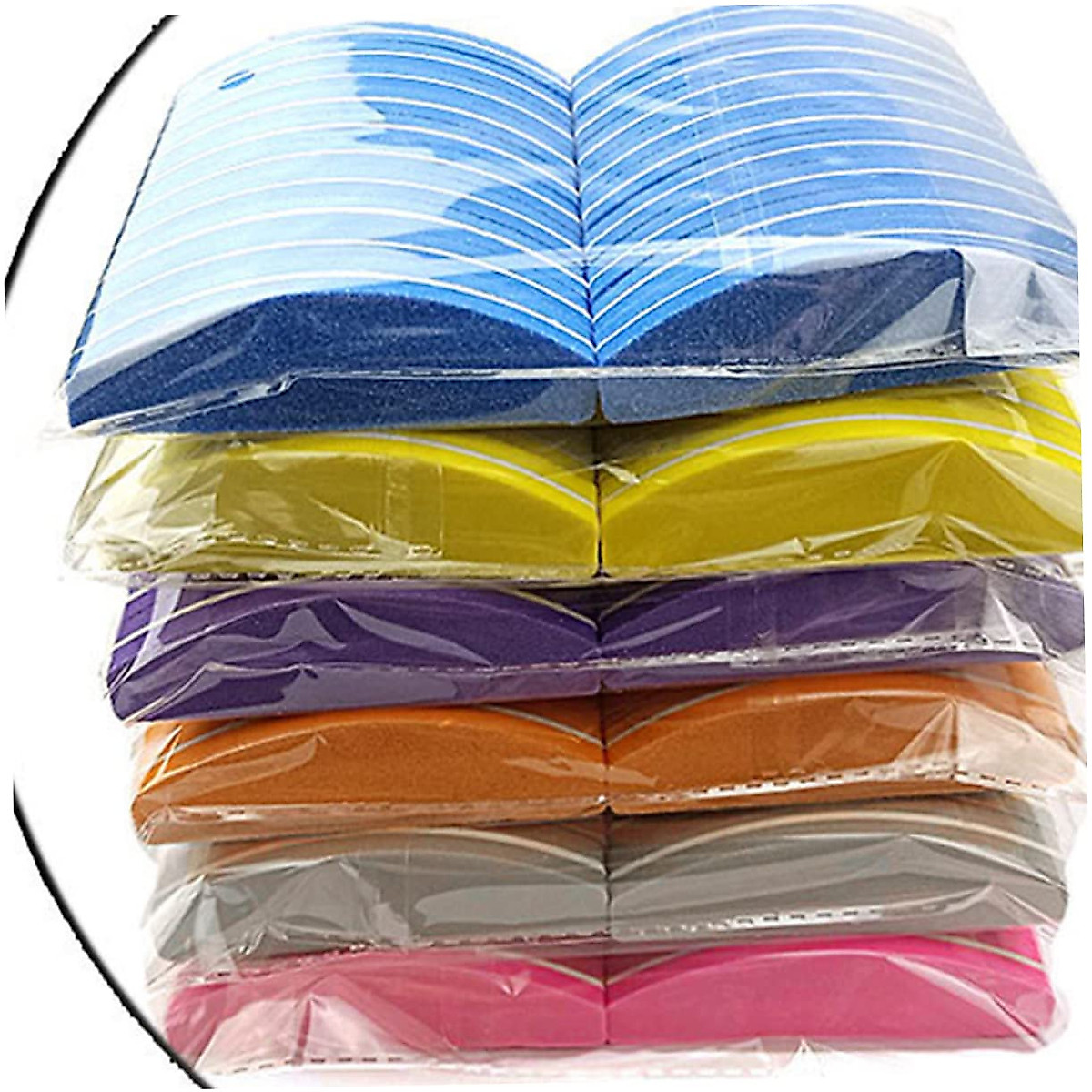 Beavorty Nail Tools 20PCS False Nail File Manicure Nail Board Toenail File Nail Sanding Block Polisher Buffing File Board for feet Mini Nail kit Nail Files Tool False Nails Natural Purple