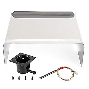 PETKAO Porcelain Steel Fire Burn Pot, BCA012 Heat Baffle Diffuser and Igniter for Traeger and Most Pit Boss Pellet Grill Burner