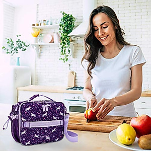 Bentgo Prints Insulated Lunch Bag Set With Kids Bento-Style Lunch Box (Unicorn)