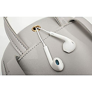 AIEDE Grey Backpack Mini Purse Fashion Leather Designer Travel Bag Ladies Shoulder Bags