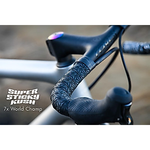 SUPACAZ – Bicycle Bar Tape [Length: 2,200mm Width: 30mm] +Plugs – Super Sticky Kush Classic –Black