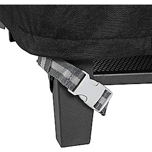 PJDH Outdoors Square Fire Pit Covers, 31Lx31Wx24H Inches Heavy Duty Waterproof 600D Polyster with Thick PVC Coating, Black