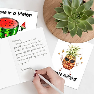 HAHIZIN 40 Funny Thank You Cards with Envelopes & Stickers, Bulk Boxed Set Assortment Blank Notecards, Great for Friends, Family, Coworkers, Customers, Volunteers, and More