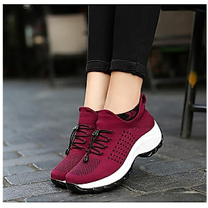 Orthofit - Orthopedic Shoes for Women, Orthofit Shoes for Women, Sneakers for Women Walking Shoes, Comfortable Casual Ladies Non-Slip Athletic Shoe (3.5,Red)