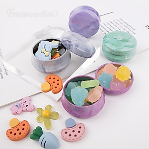 Framendino, 12 Pack Mini Tinplate Candle Tin Jars with Lids, Empty Reusable Round Travel Cans Refillable Container for Making, Jewelry, Pendant