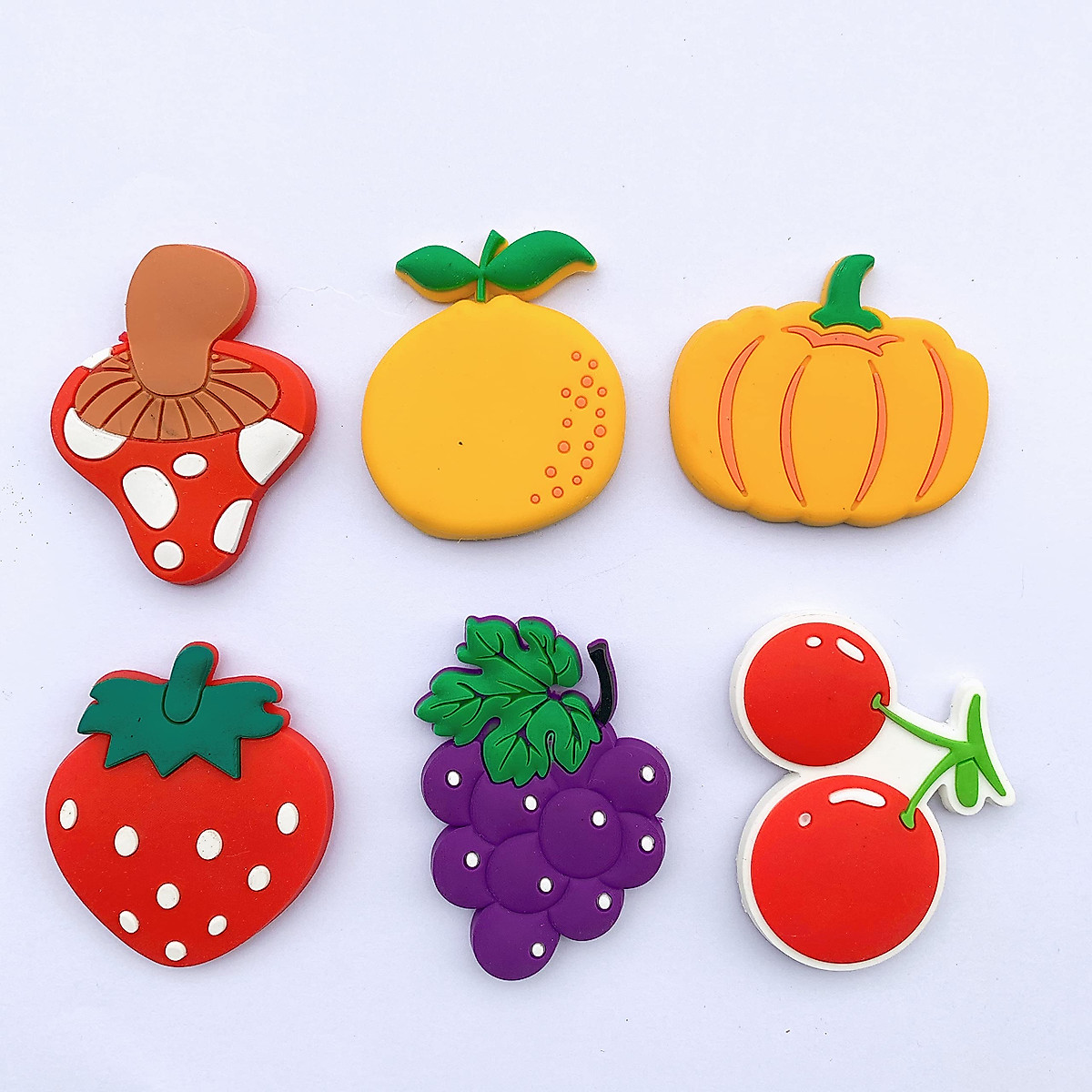 VLOOK Fridge Magnets for Toddlers Soft Rubber Safety Magnets for Kids Children Magnets Baby Magnetic Toys Educational Gift (Fruit)