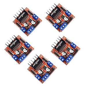 Kiro&Seeu 5PCS L298N Motor Drive Controller Board Module Dual H Bridge DC Stepper Motor Compatible with Ar-duino Electric Projects Smart Car UNO MEGA R3 Mega2560 (298N-MD-5pcs)