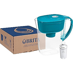 Brita Metro Water Filter Pitcher with SmartLight Filter Change Indicator, BPA-Free, Replaces 1,800 Plastic Water Bottles a Year, Lasts Two Months, Includes 1 Filter, Small - 6-Cup Capacity, Turquoise
