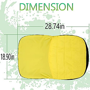 LP92334 Upgrade Large Seat Cover Riding Mower Cushioned Seat up to 18" High for John Deere Mower & Gator | Oxford 300D Fabric, Comfortable, Convenient Pockets, Waterproof