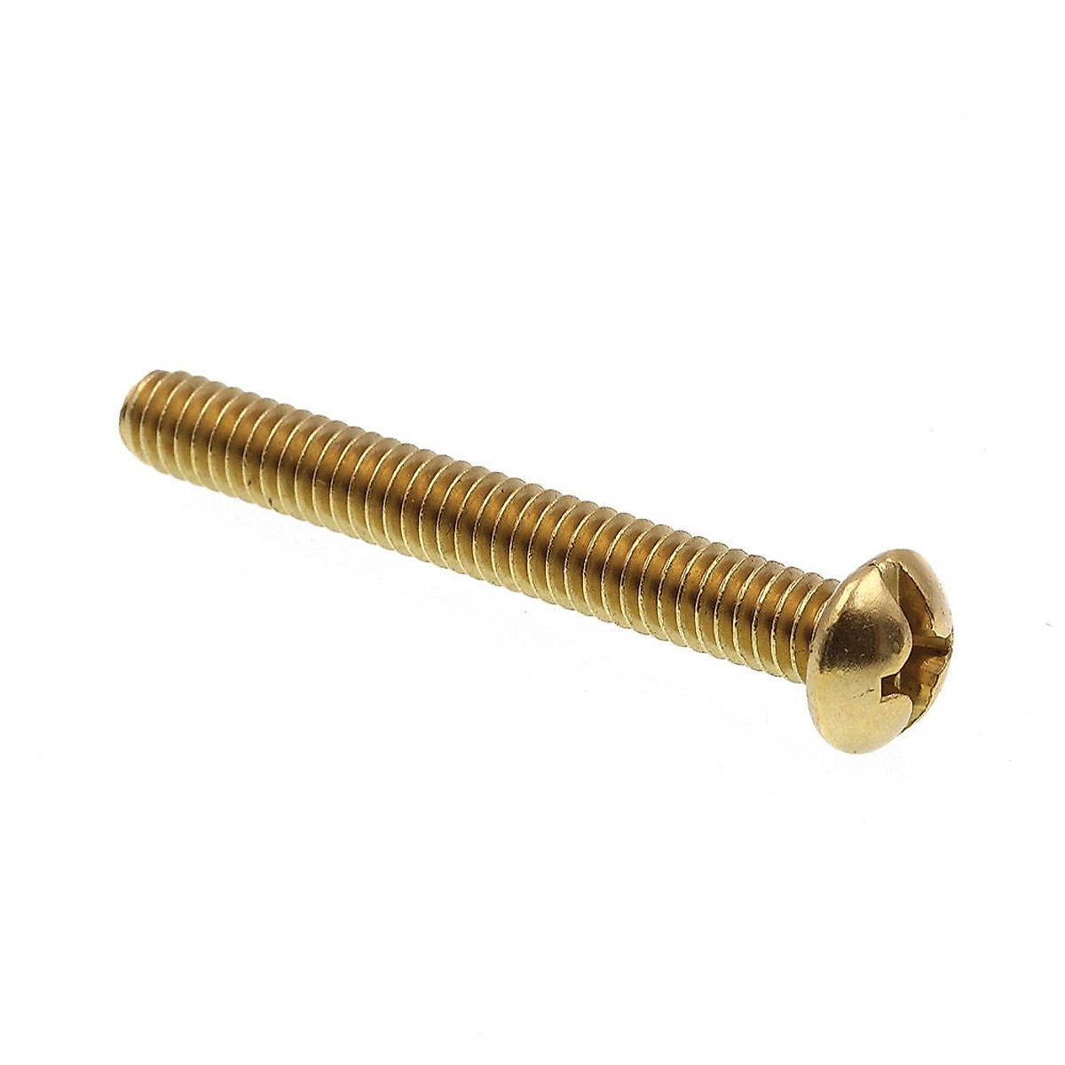 Prime-Line 9005585 Machine Screw, Round Head, Slotted/Phillips Combo, 1/4 in-20 X 2 in, Solid Brass, Pack of 25