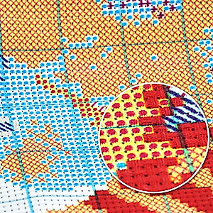 QDCFY ARAZADR 11CT Embroidery Starter Kits for Adults Stamped Cross-Stitching for Kids Printed 3Strands Golden Peacock Stamped Kits Peacock Full Canvas Painting Counted Kits for Decor 11.81×15.75Inch