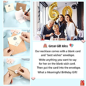 UNGENT THEM 60th Birthday Gifts for Women Mom, 60th Birthday Decorations Woman, 6 Decade Jewelry Gifts for 60 Year Old Woman, Happy 60th Birthday Gifts Ideas