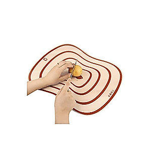 GULRUH Wood Cutting Boards for Kitchen, Kitchen Plastic Cutting Board Non-Slip Frosted Kitchen Cutting Board Vegetable Meat Tools Kitchen Accessories Chopping Board (Color : Red, Size : 30.5x23.5cm