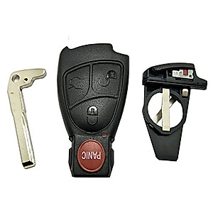 Horande Replacement Key Fob Cover Case fit for Mercedes Benz C Class CLK CLS E Class G Class Slk Class AMG C320 Keyless Entry Remote Key Fob Shell