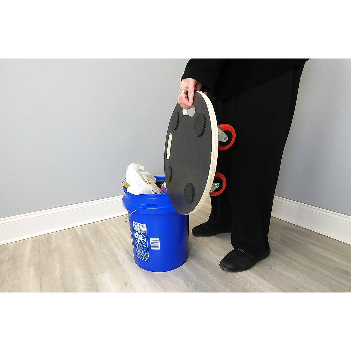 Move-It 3363 Premier 15-Inch Round Wood Platform Dolly, 530-lb Load Rating