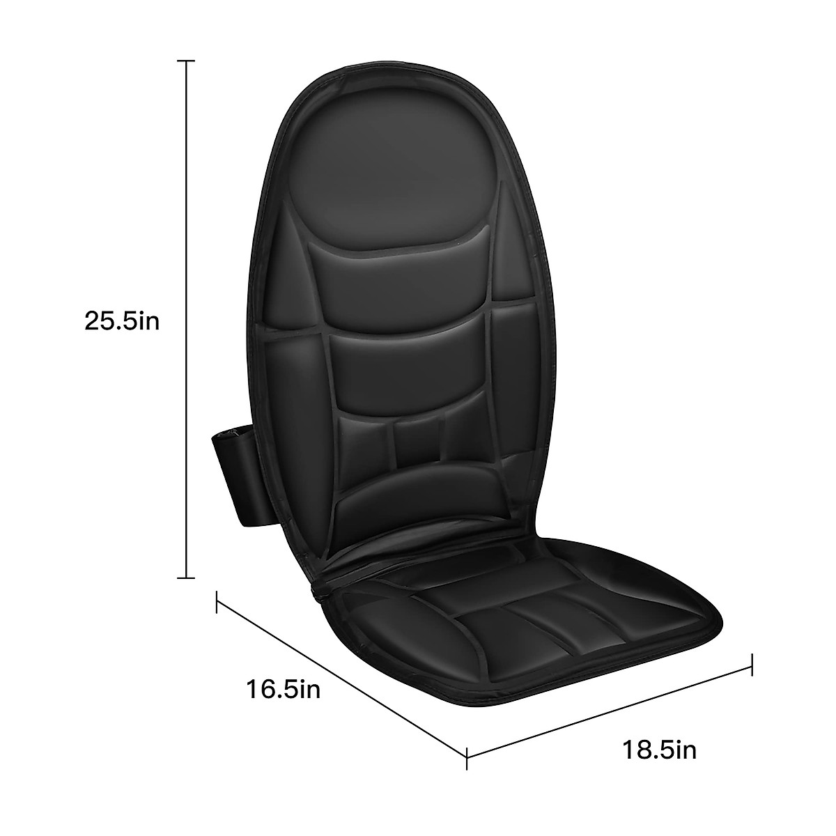 Homesnew Shiatsu Neck and Back Massager with Heat, Heated Massage Chair Pad for Full Back Massage with 9 Vibration Motor and 3 Graphene Heating, Suitable for Home and Office Chair