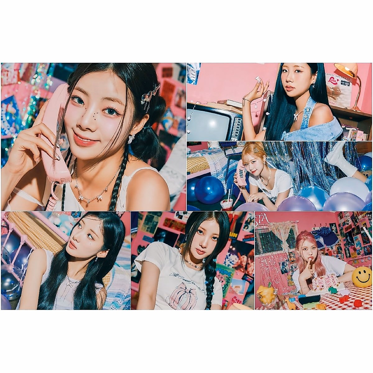 PURPLE KISS FESTA 1st Single Album Standard Version Mini CD+96p PhotoBook+1p Lyrics Pop-Up Card+1p Polaroid+1ea Ticket+1p Hologram Card+2p PhotoCard+1ea Frame