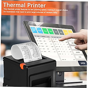 PartyKindom Black Thermal Paper Printer Thermal Pos Printer Abs Receipt Printer for Small Business Thermal Shipping Printer