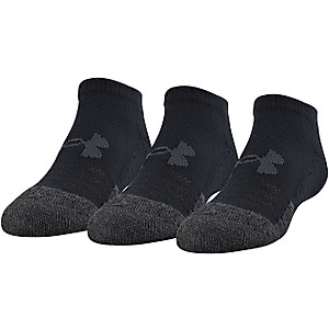 Under Armour Unisex-Child Performance Tech No Show Socks, Multipairs, Black (3-Pairs), Small