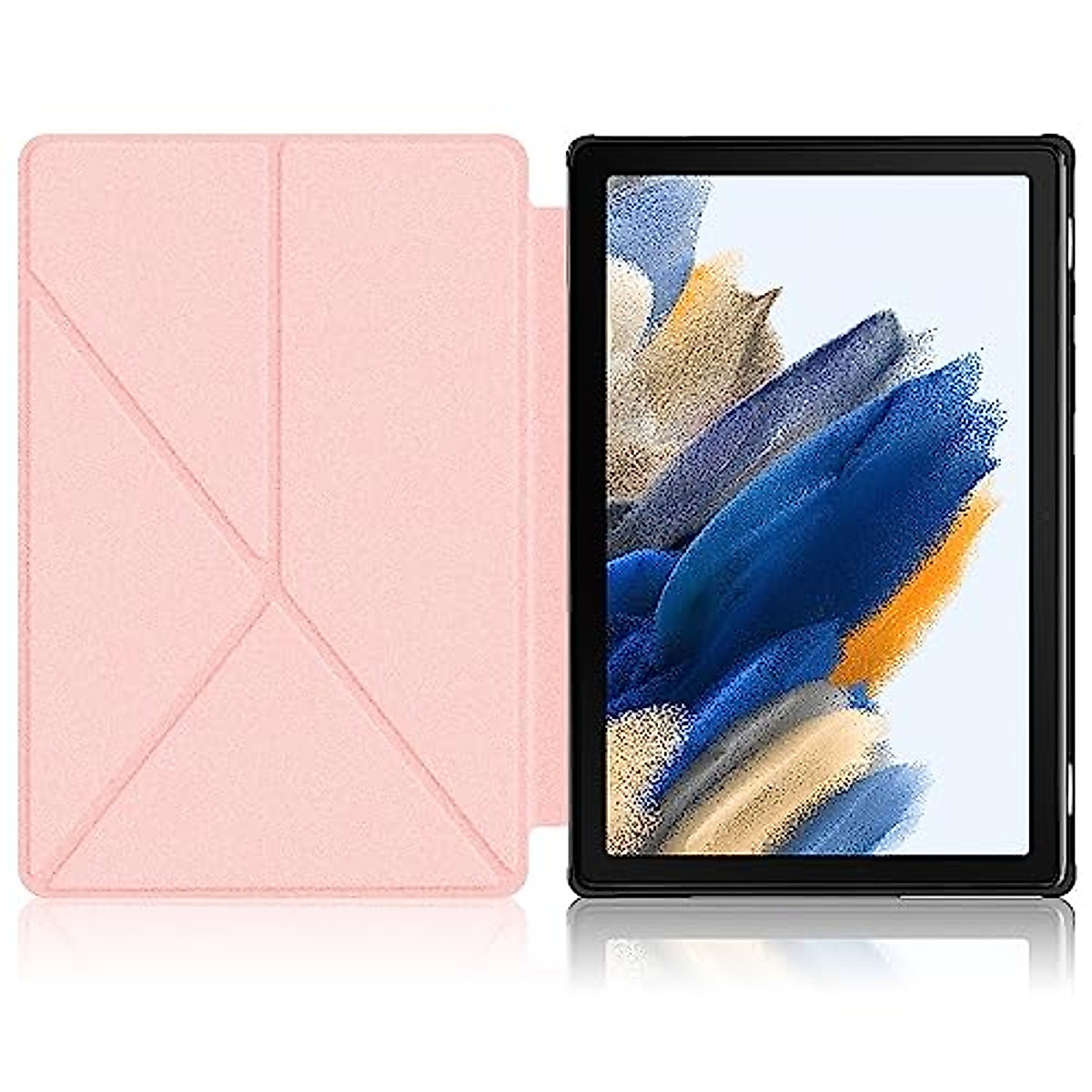 Stand Tablet Cover Compatible with Samsung Galaxy Tab A8 2021 SM-X200 Tablet Case,Slim Stand PC Hard Back Shell Protective Smart Cover Case,Multi-Viewing Angles Folio Case Cover Auto Sleep/Wake ( Colo